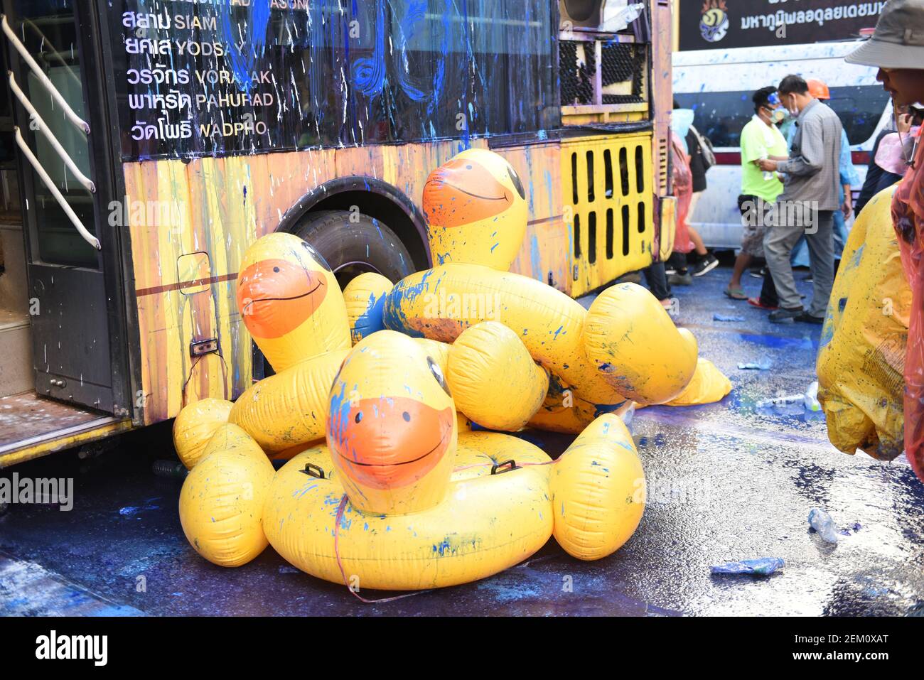 (11/17/2020) Rubber duck dolls were used as equipment in protest. Pro ...