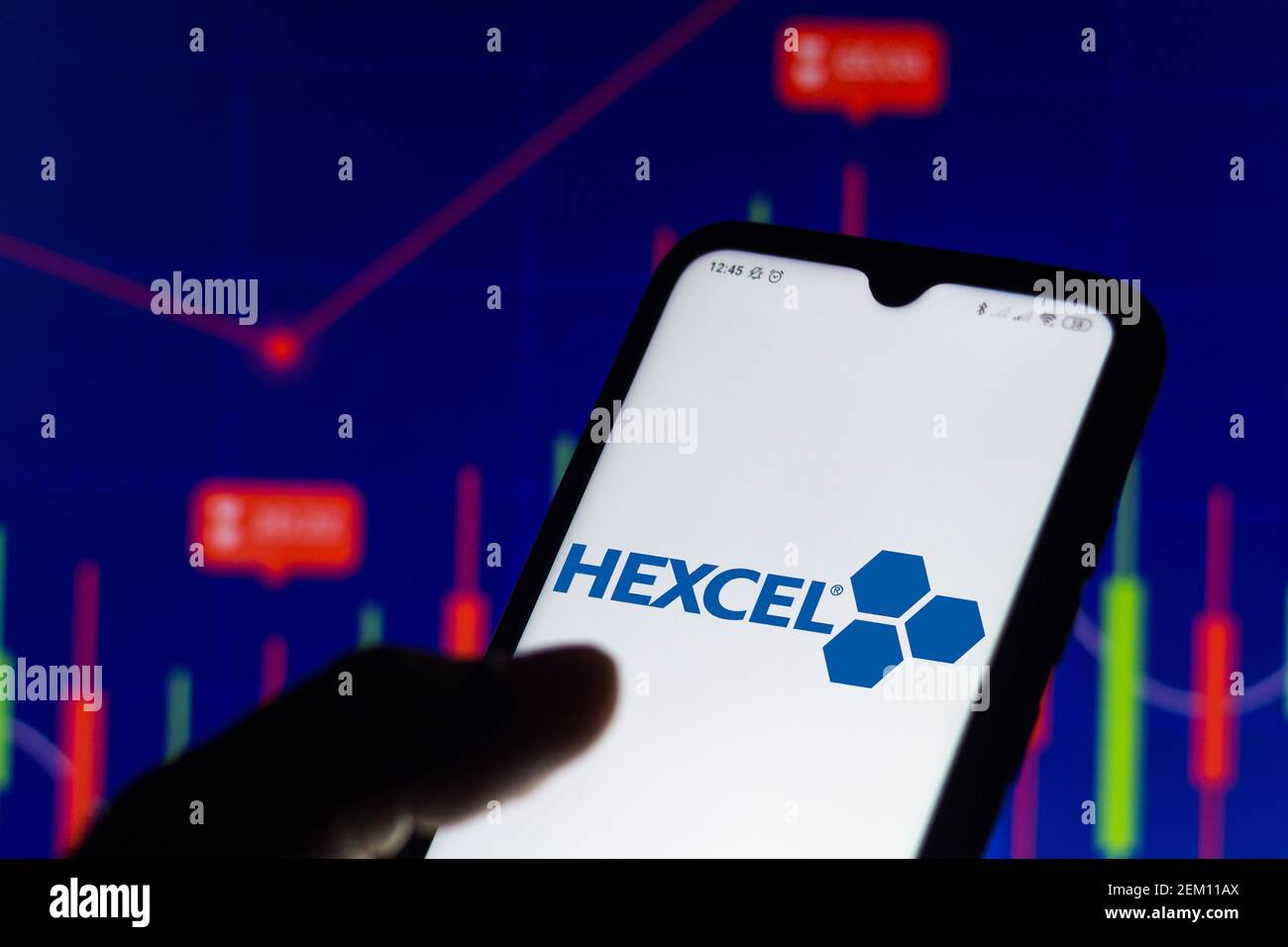 In this photo illustration the Hexcel Corporation logo seen displayed ...
