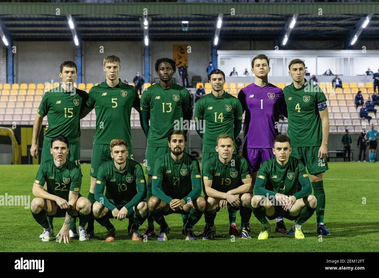 Ireland team group during the Under21 Championship qualifying round ...