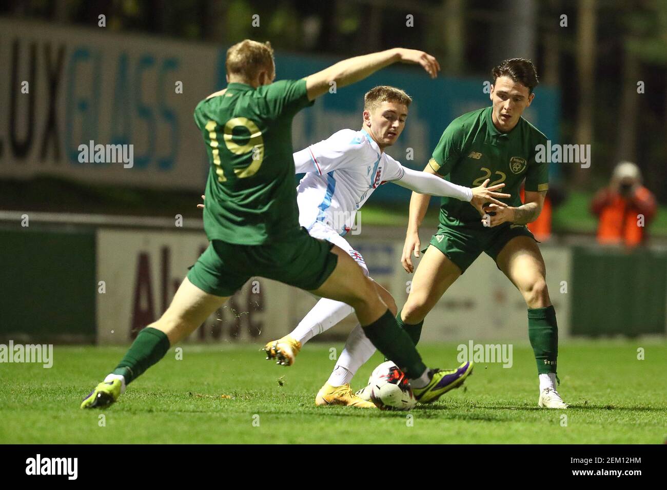 Danny McNamara and Anthony Scully of Ireland during the Under21 ...