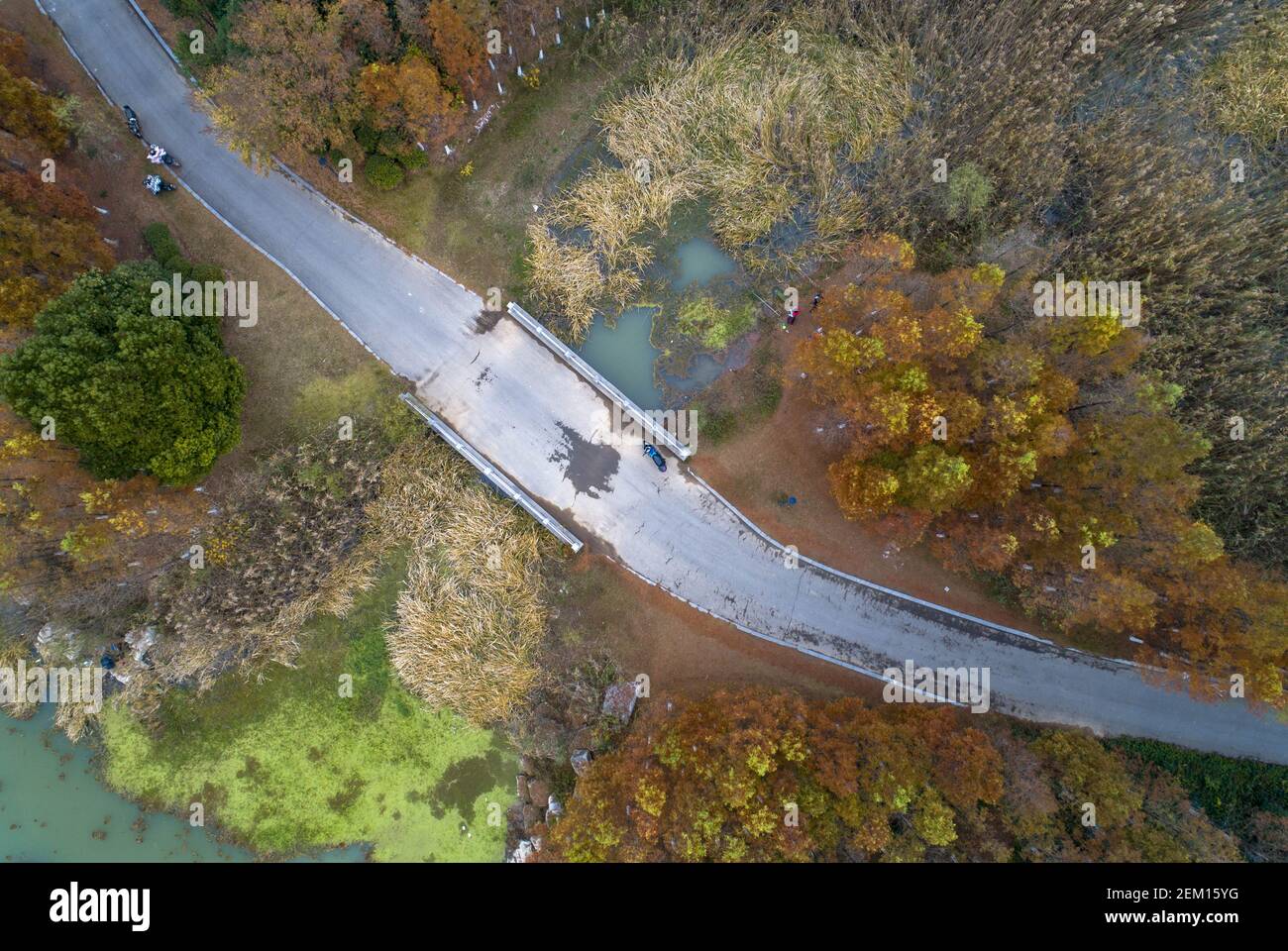 HUAI'AN, CHINA - NOVEMBER 19, 2020 - An aerial photo shows the colorful ...