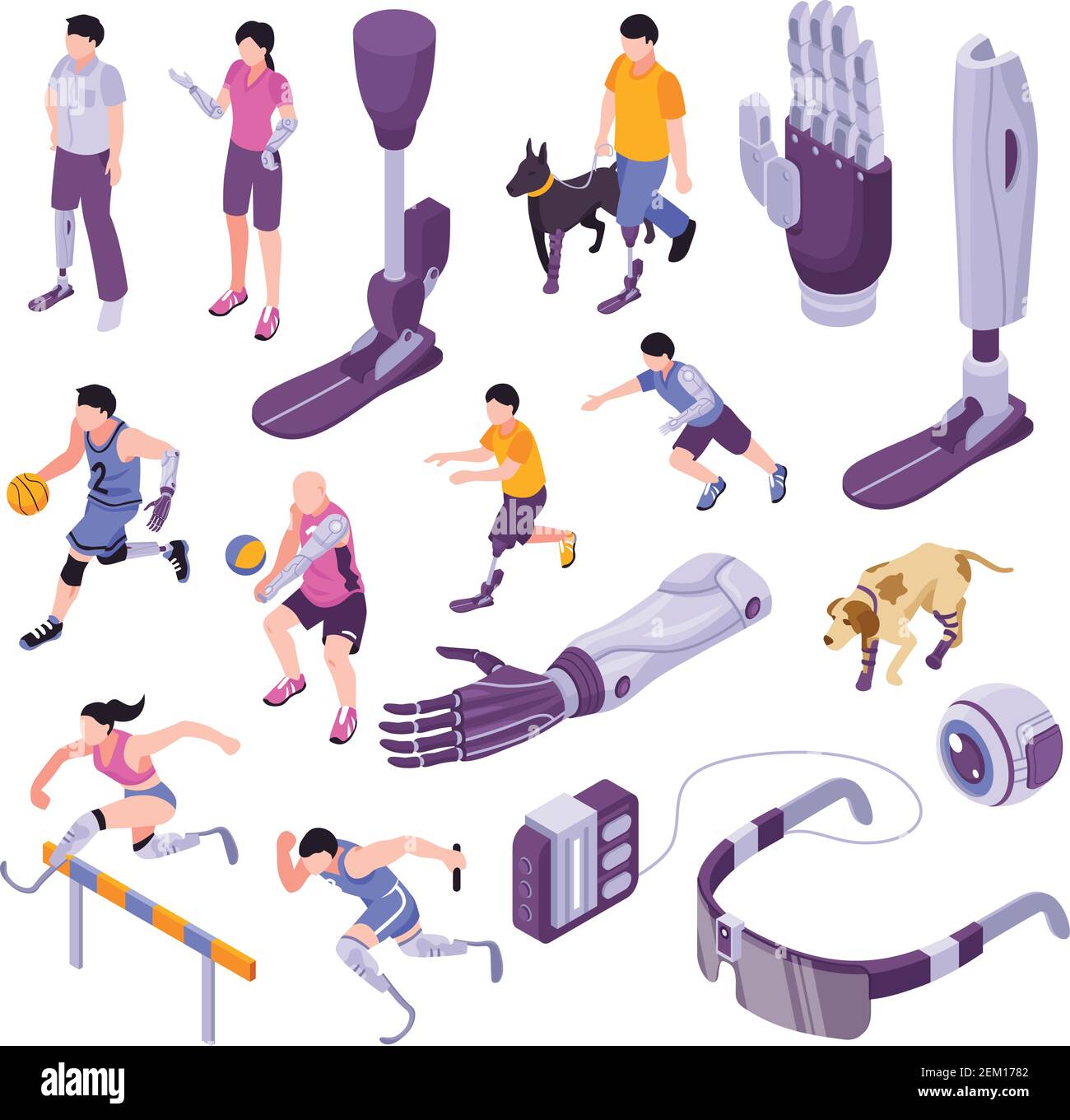 Bionic Prothesis Isometric Set With Artificial Robotic Limbs Mined