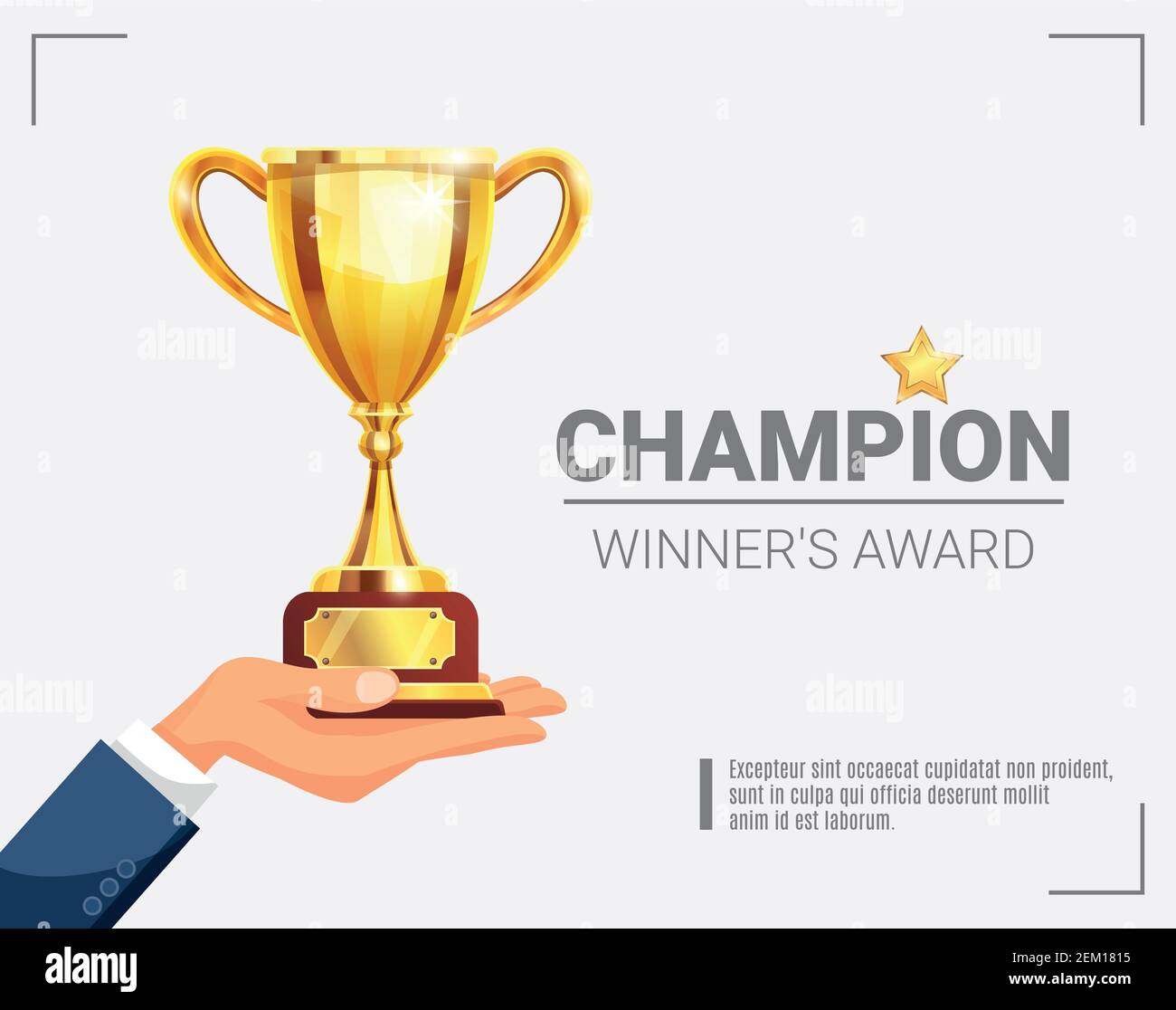 Sport major event winner champion award presentation shining with ...
