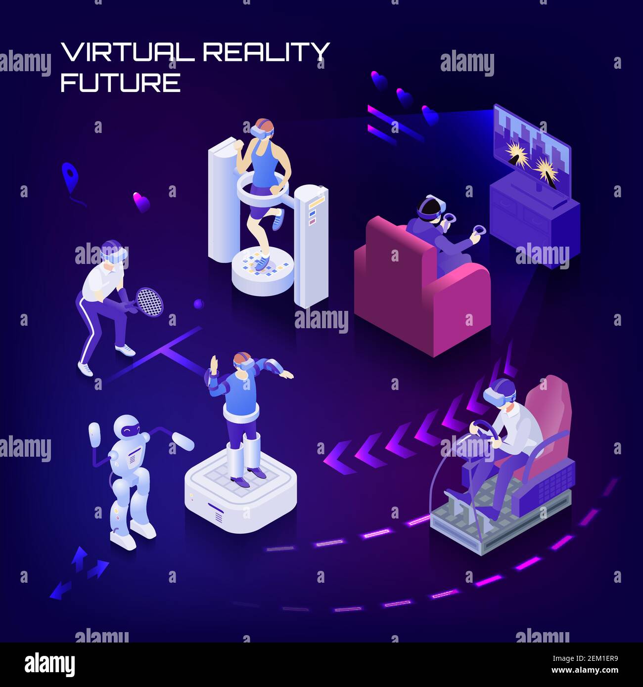 Virtual reality future capabilities, sport trainings, gaming, simulator ...