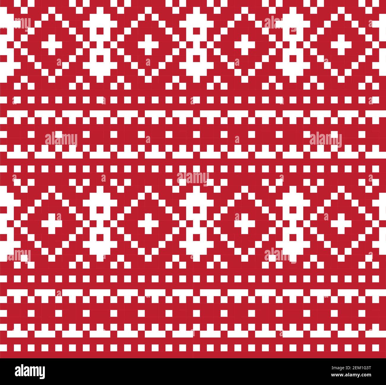 Red Christmas fair isle pattern background for fashion textiles ...