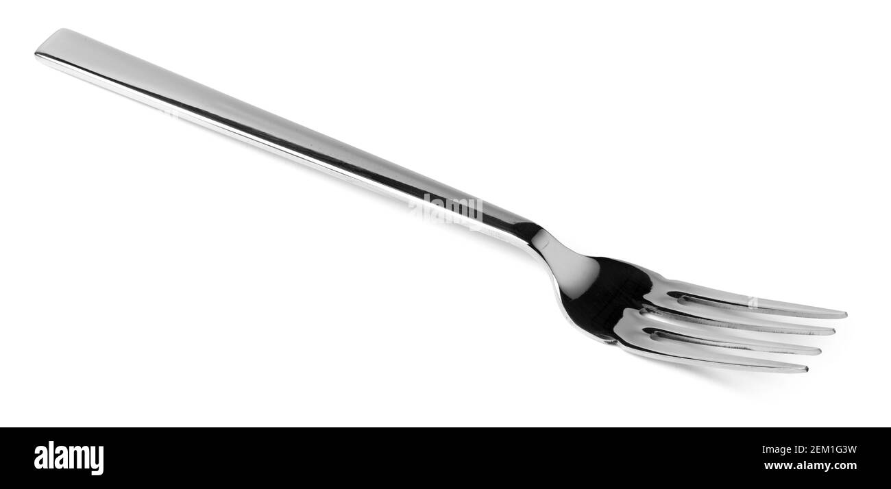 Silver dining fork isolated on white background Stock Photo - Alamy