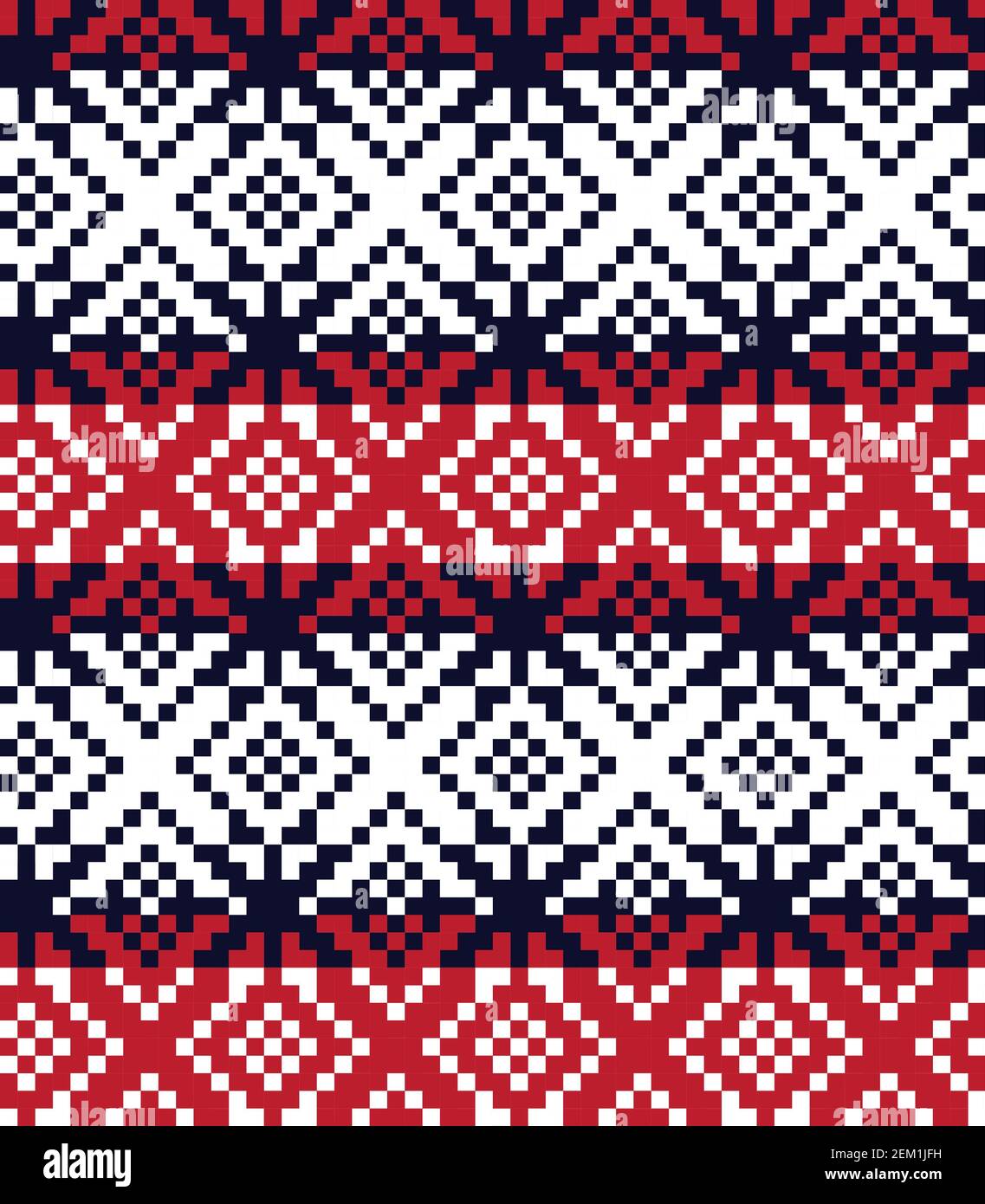 Red Christmas fair isle pattern background for fashion textiles ...