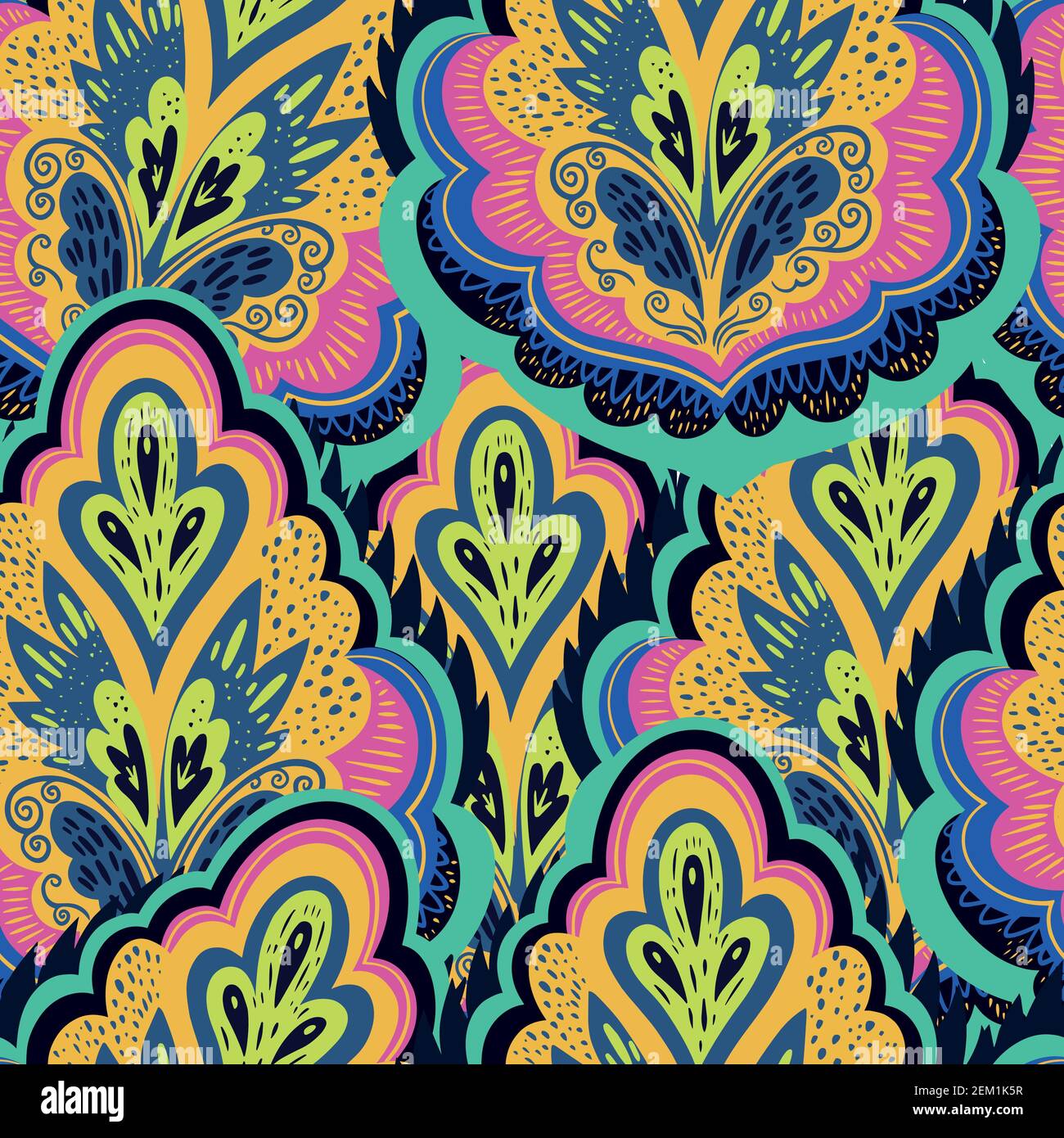 Colorful lace ornamental psychedelic pattern Stock Vector Image & Art ...