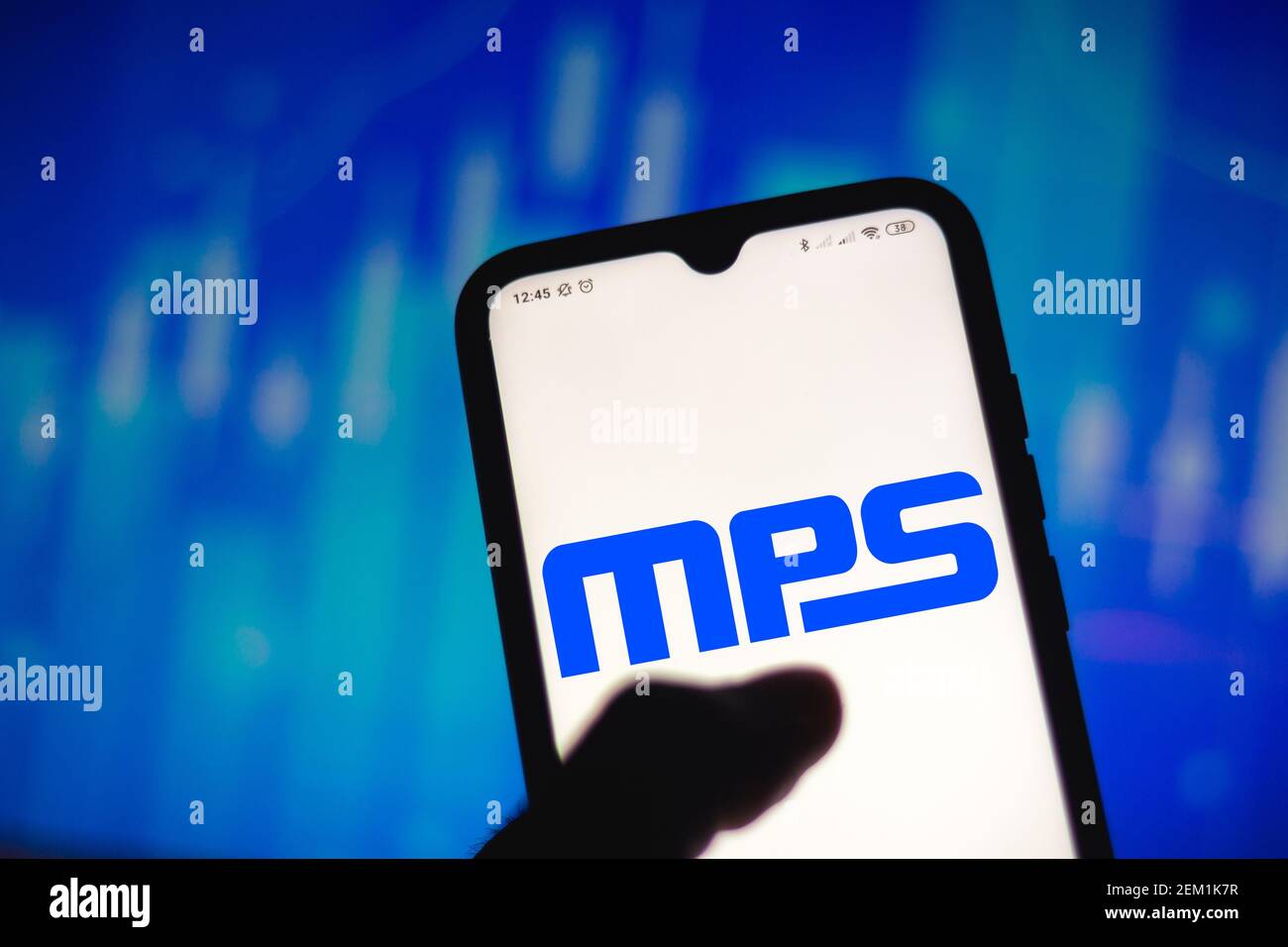 In this photo illustration the Monolithic Power Systems logo seen ...