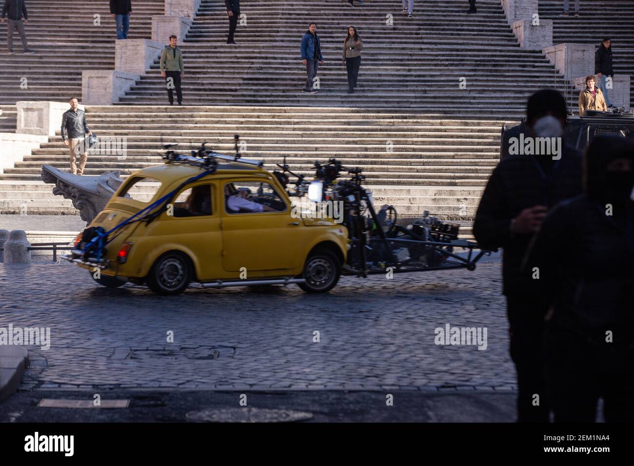 Some scenes during the filming of Mission Impossible 7 in Piazza di ...