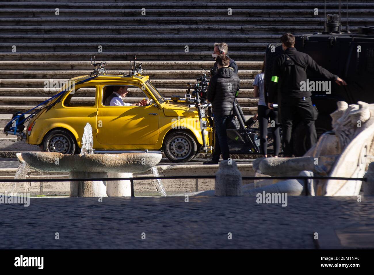 Some scenes during the filming of Mission Impossible 7 in Piazza di ...