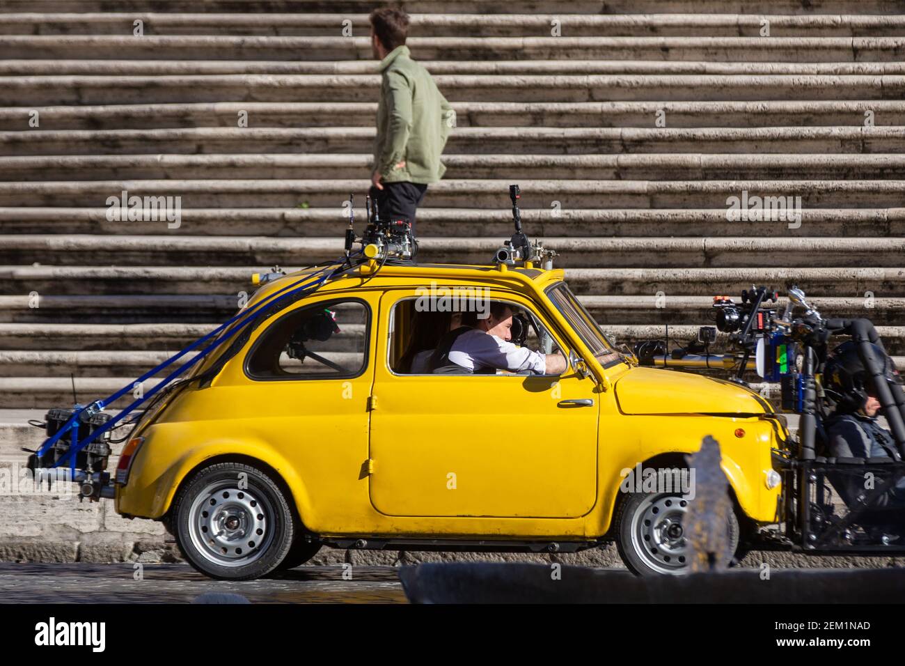 Some scenes during the filming of Mission Impossible 7 in Piazza di ...