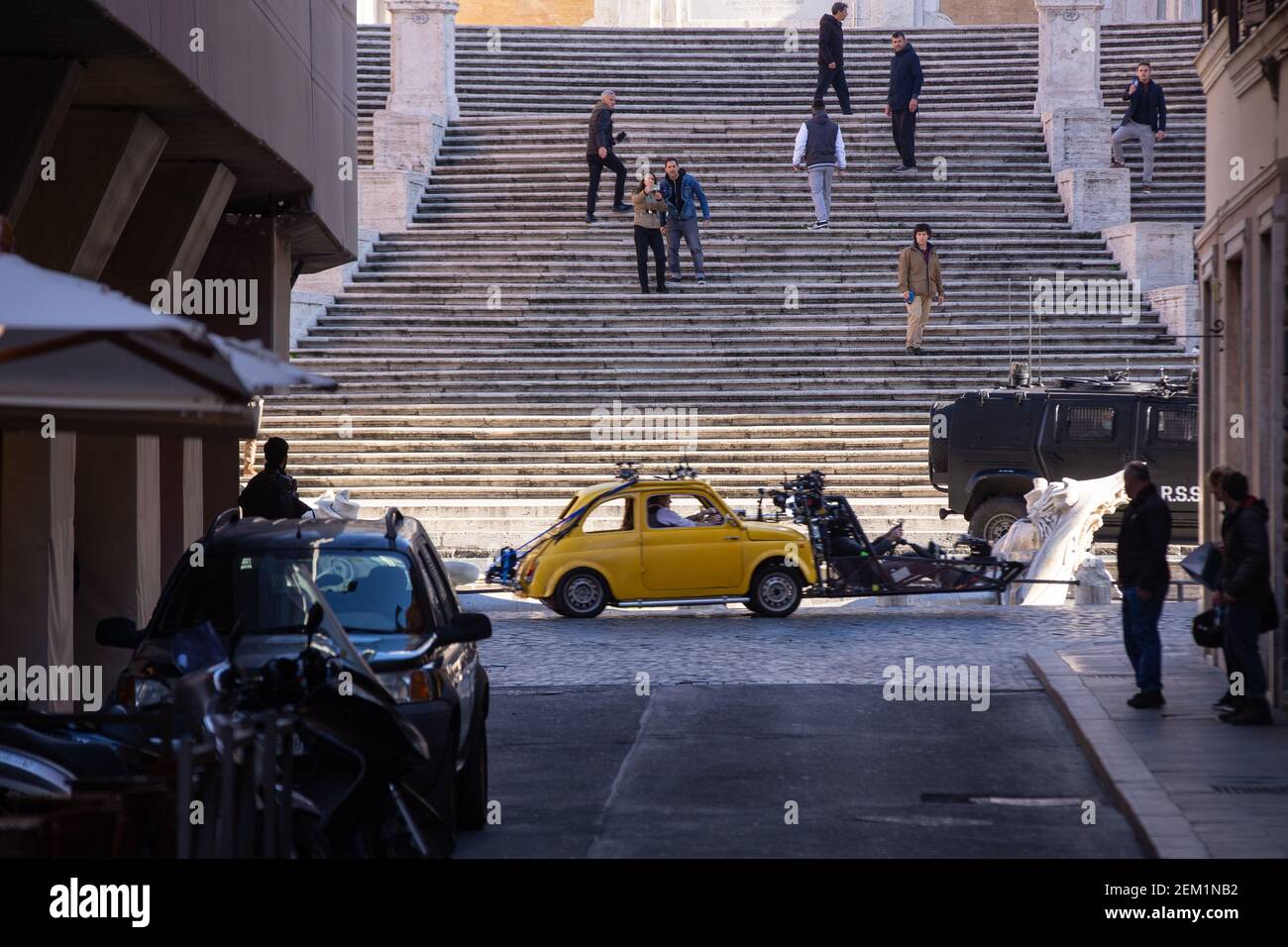 Some scenes during the filming of Mission Impossible 7 in Piazza di ...