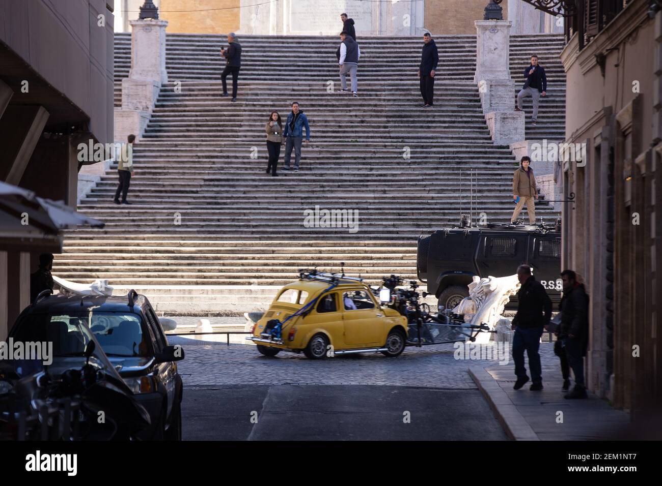 Some scenes during the filming of Mission Impossible 7 in Piazza di ...