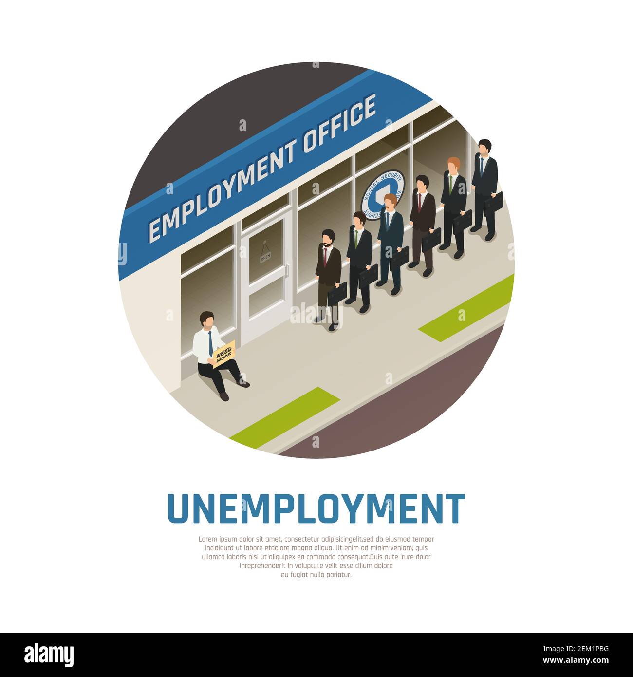 Federal employment office Stock Vector Images - Alamy