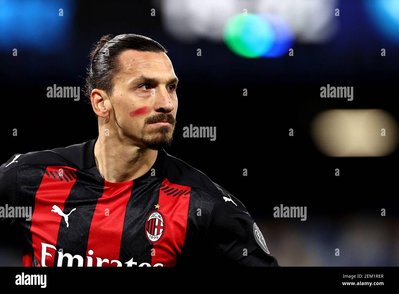 Zlatan Ibrahimovic of AC Milan celebrates after scoring the goal of 0-1 ...