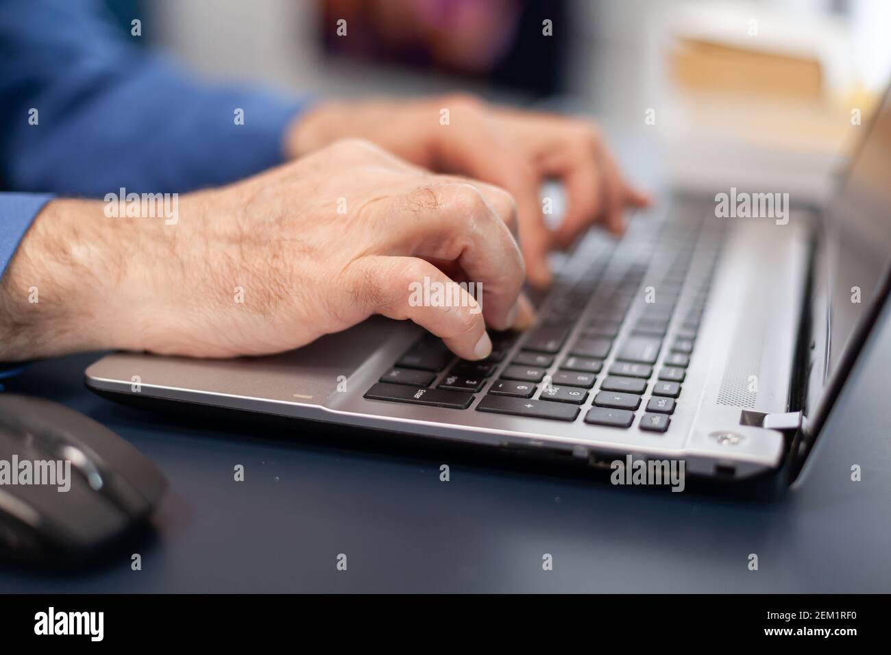 Elderly person using keyboard hi-res stock photography and images - Alamy