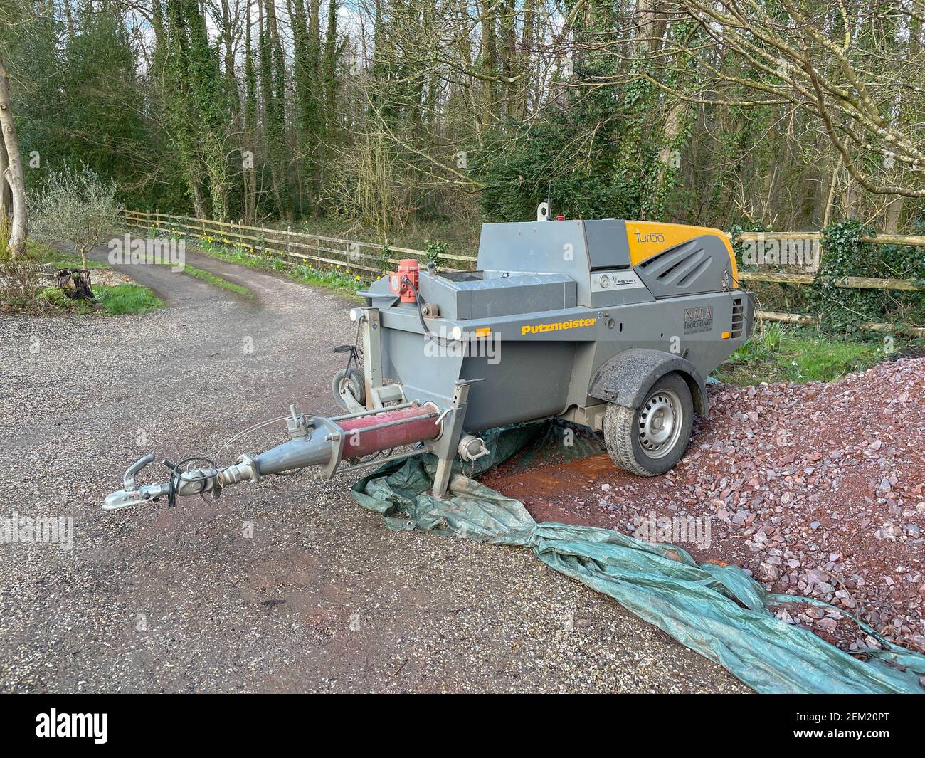 Putzmeister Turbo Flow Screed Pump SP20 on a Building Site in Rural ...
