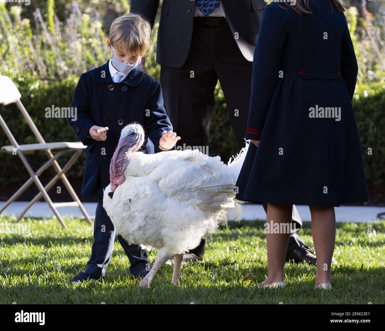 The son of Ivanka Trump and Jared Kushner, Theodore, greets Corn, the ...