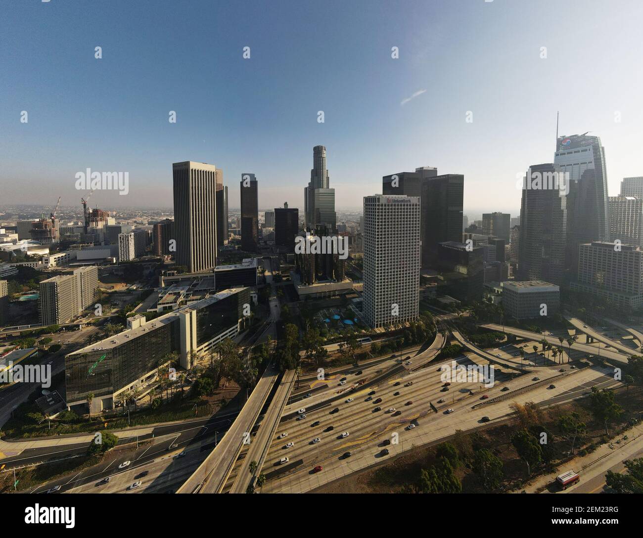 Aerial panographs of Downtown Los Angeles made with a drone camera. 11 ...