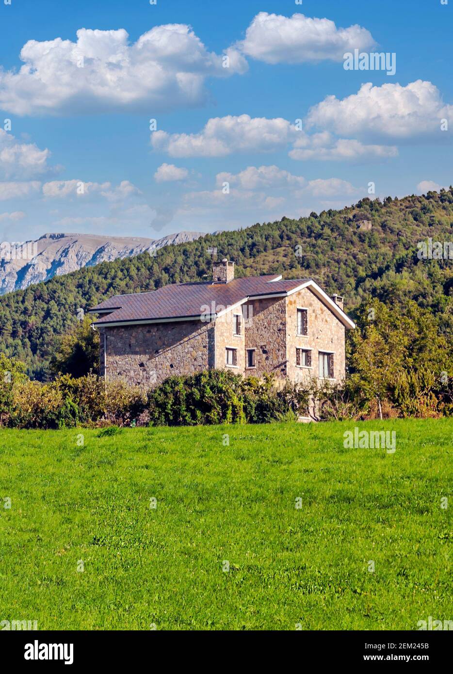 Rural village in the Catalonia pyrenees mountains Stock Photo - Alamy