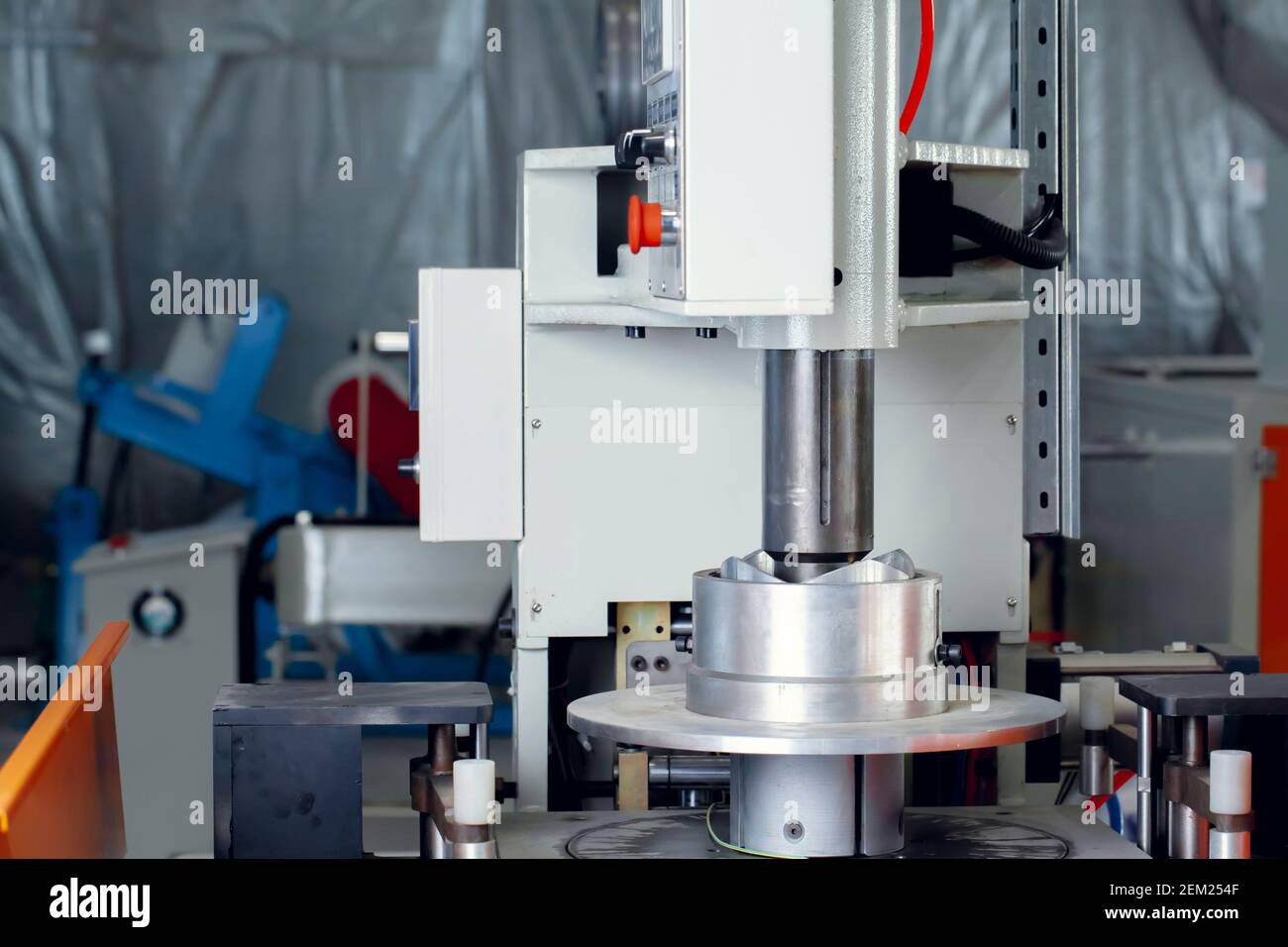 Metal production equipment at the cable plant Stock Photo - Alamy