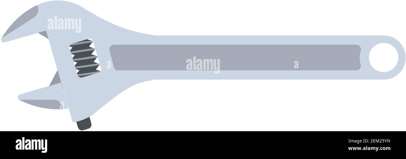 Adjustable spanner vector flat icon isolated on white Stock Vector ...