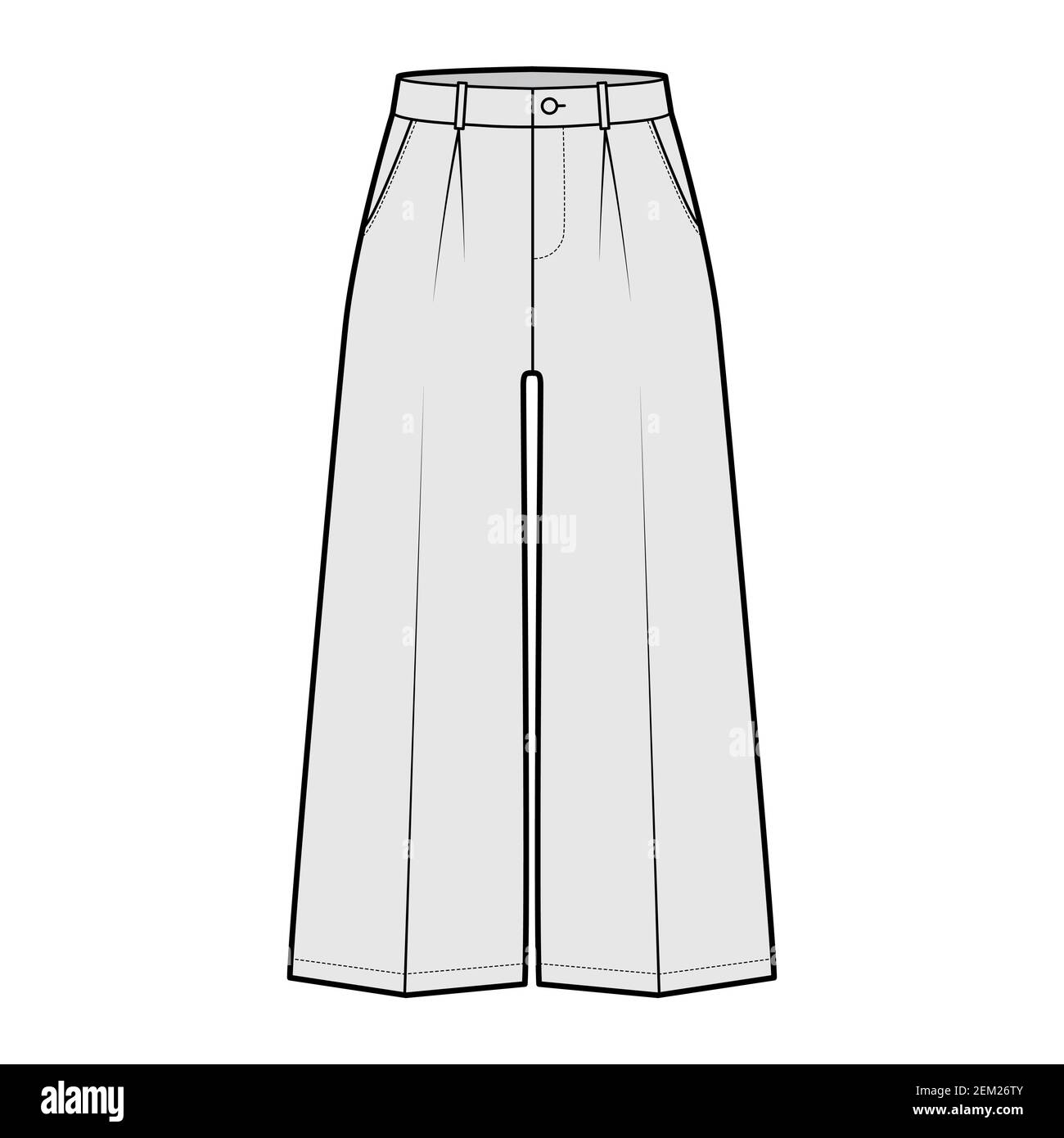 Wide black pants Stock Vector Images - Alamy