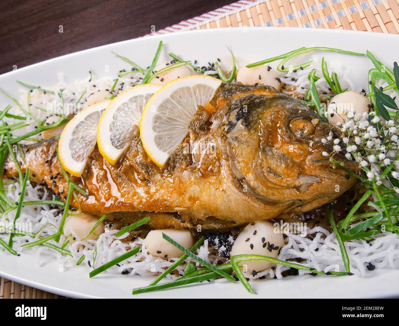 Mashuai - traditional Omani fish specialty made by spit-roasting Stock ...