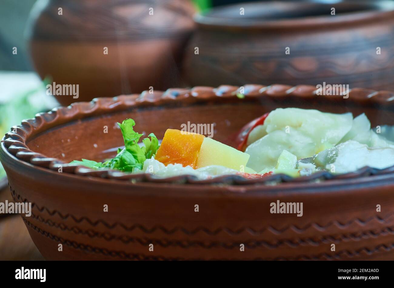Manhattan-Style Catfish Chowder, traditionally describes a French fish ...