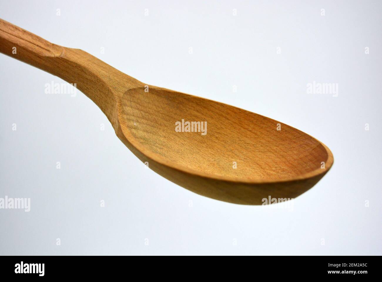 Products made of natural handmade tree. Wooden big spoon with carvings ...