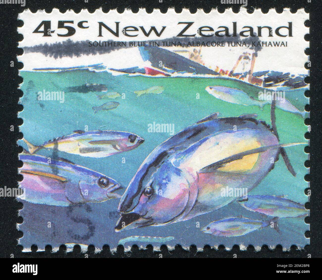 NEW ZEALAND - CIRCA 1993: stamp printed by New Zealand, shows Fish ...