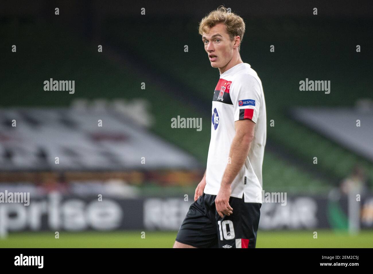 Gregory Sloggett of Dundalk looks on during the Europa League Group B ...
