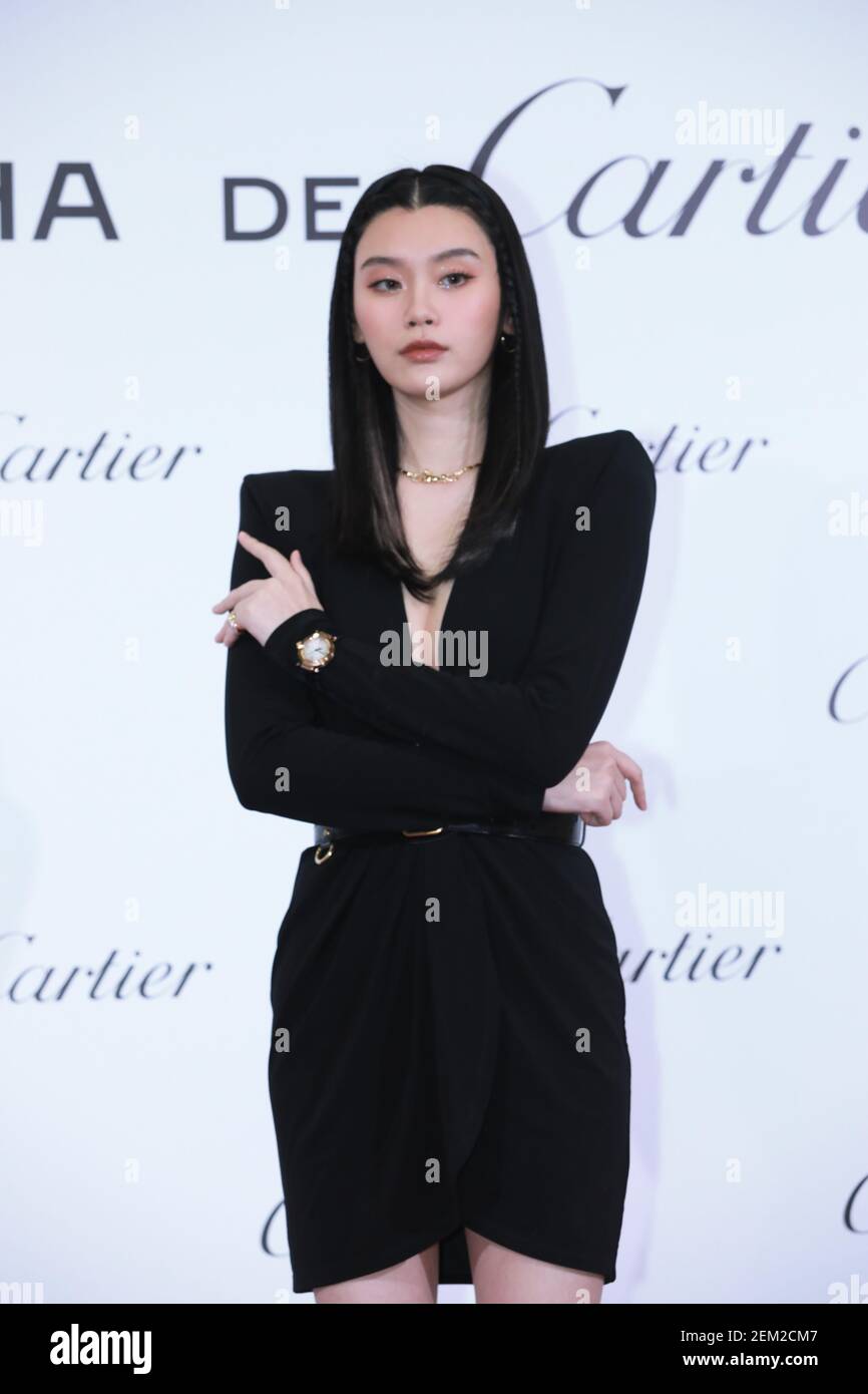 Chinese model Ming Xi or Xi Mengyao attends a promotional event of ...