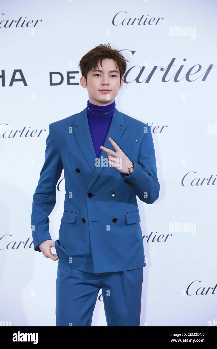 Chinese former fencing athlete Dong Li attends a promotional event of ...