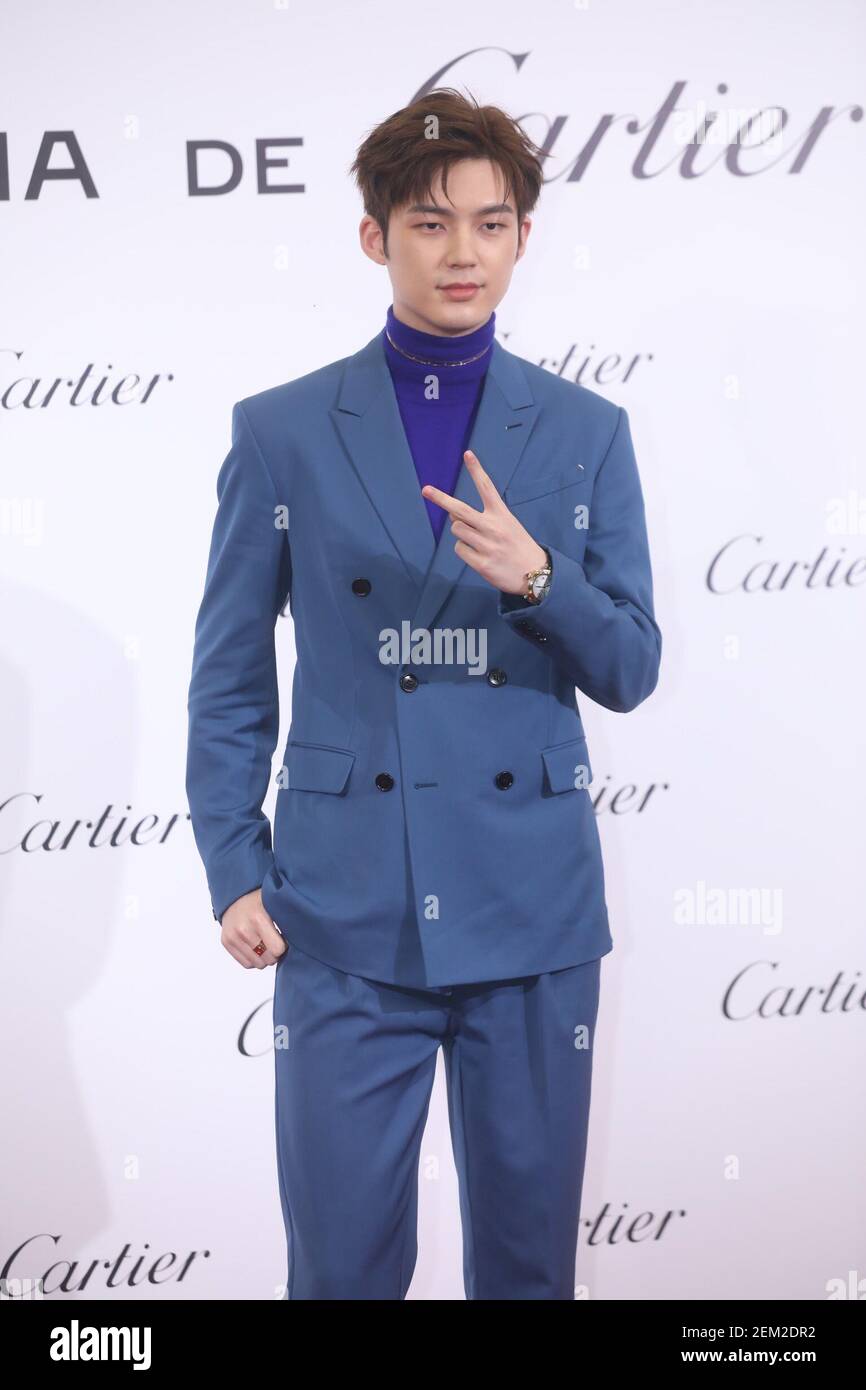 Chinese former fencing athlete Dong Li attends a promotional event of ...