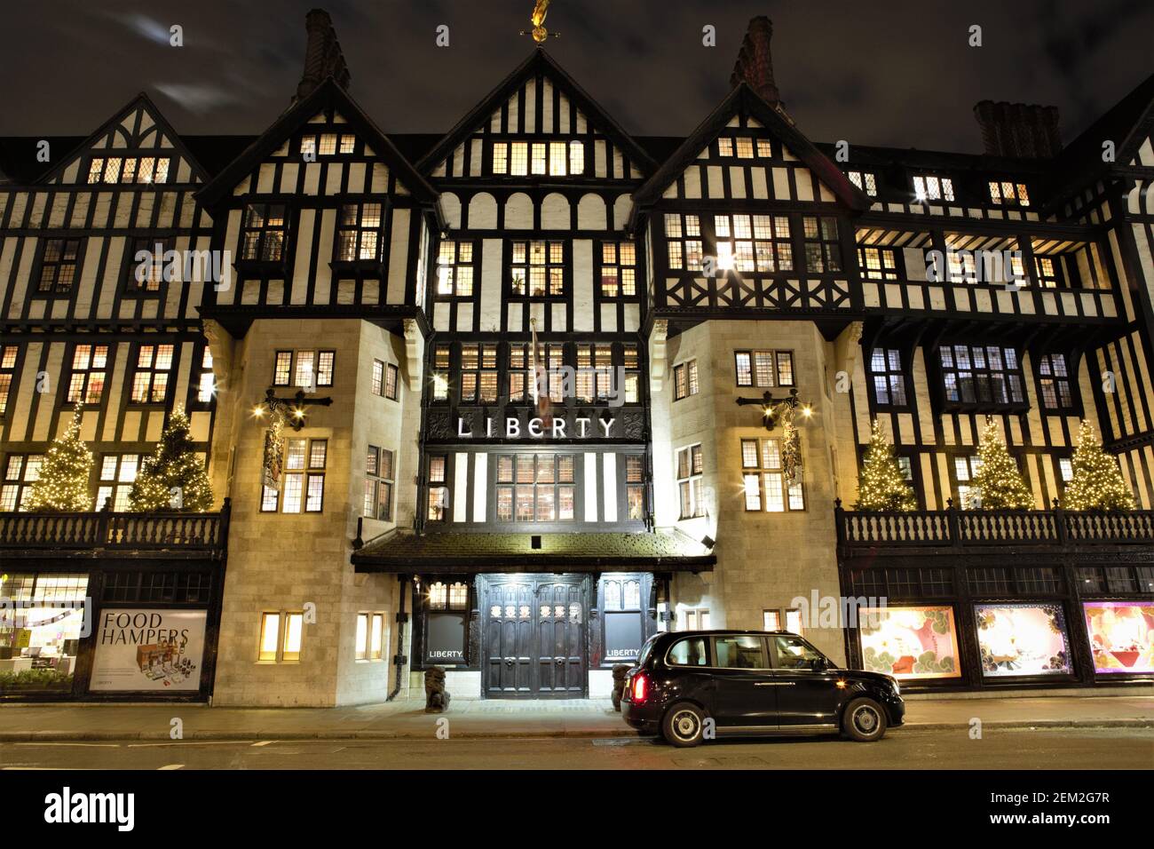 Christmas Lights are lit up at Liberty Store on Regent Street ...
