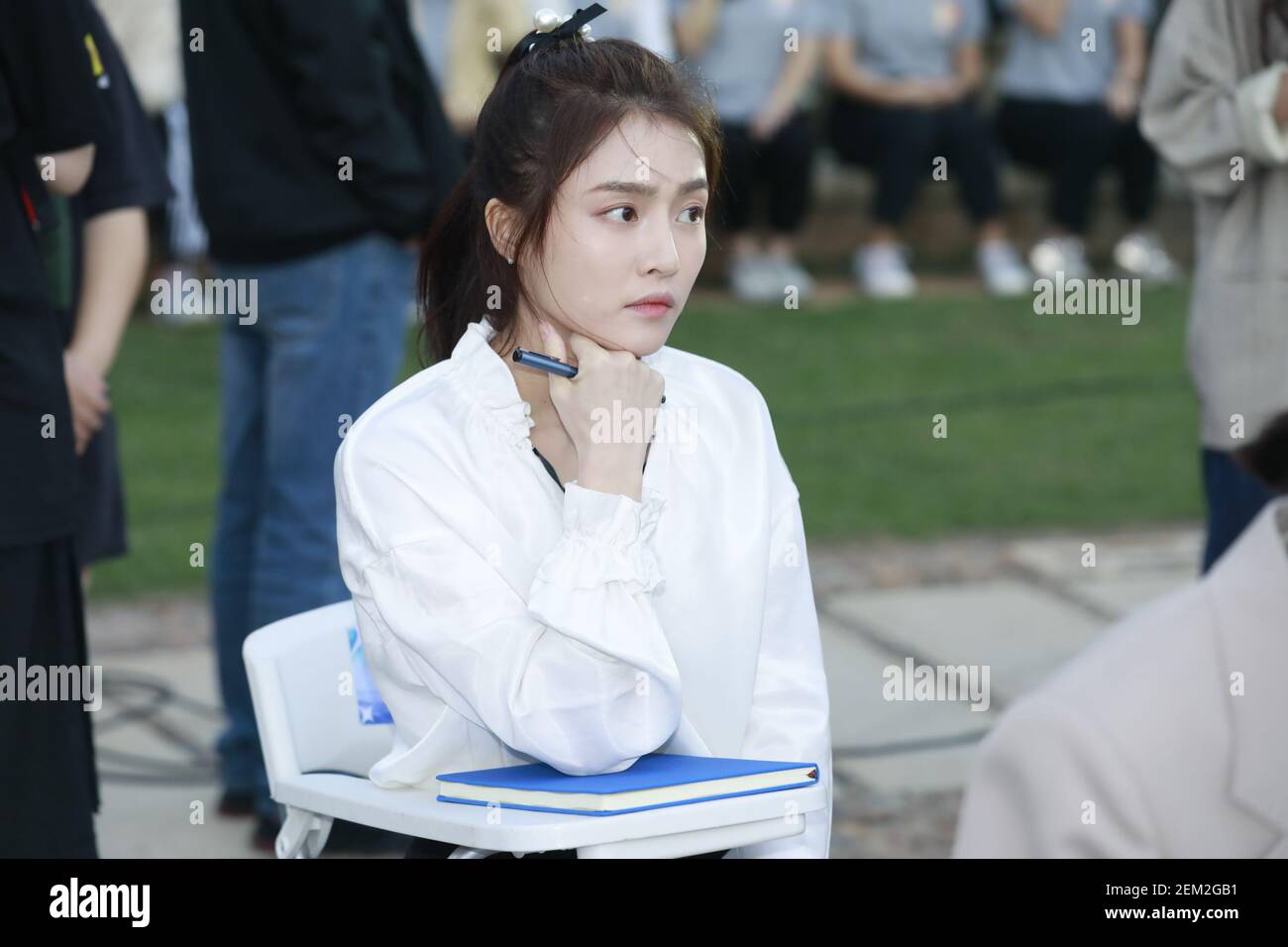 Chinese actress Liu Haocun attends an activity of the 29th Golden ...