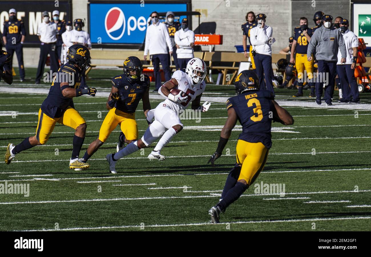 November 27 2020 Berkeley CA, U.S.A. Stanford wide receiver #5 Connor ...