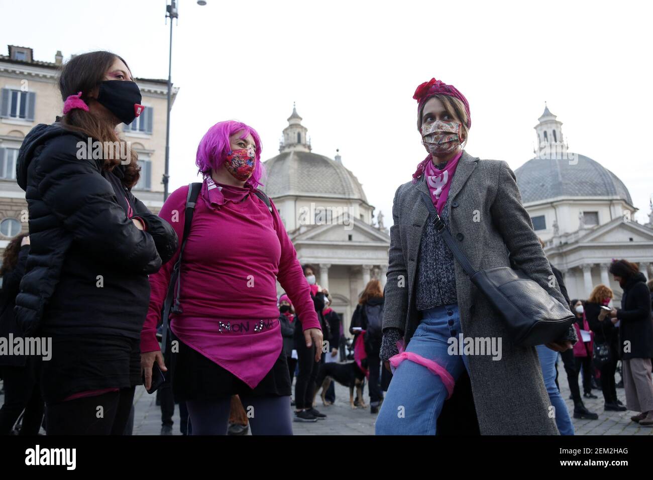 Demonstration of the women in Piazza del Popolo for the elimination of ...