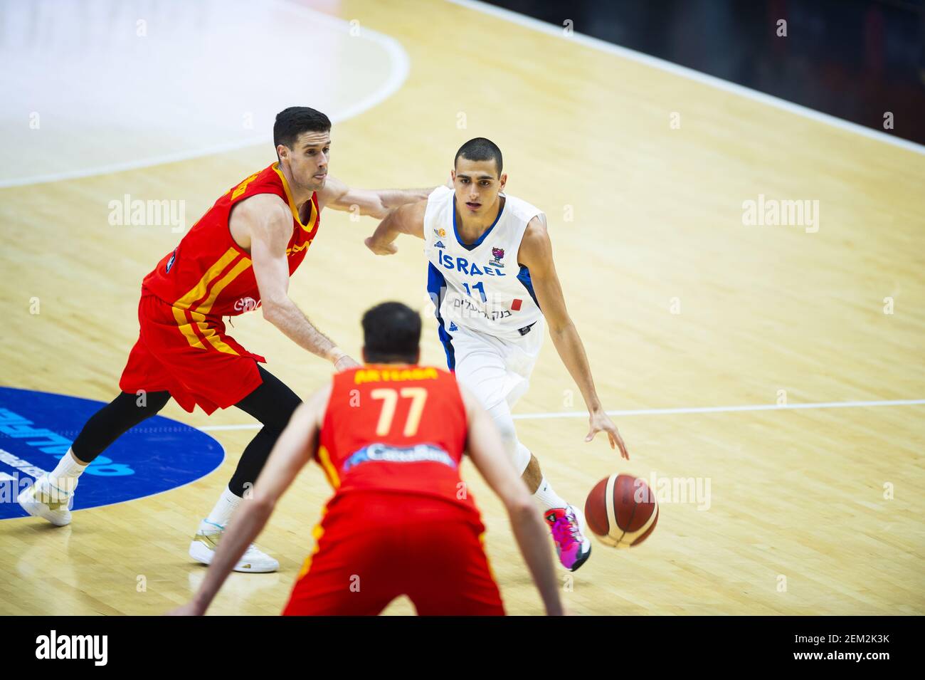 Bar Timor of Israel, Victor Arteaga and Ferran Bassas of Spain in ...