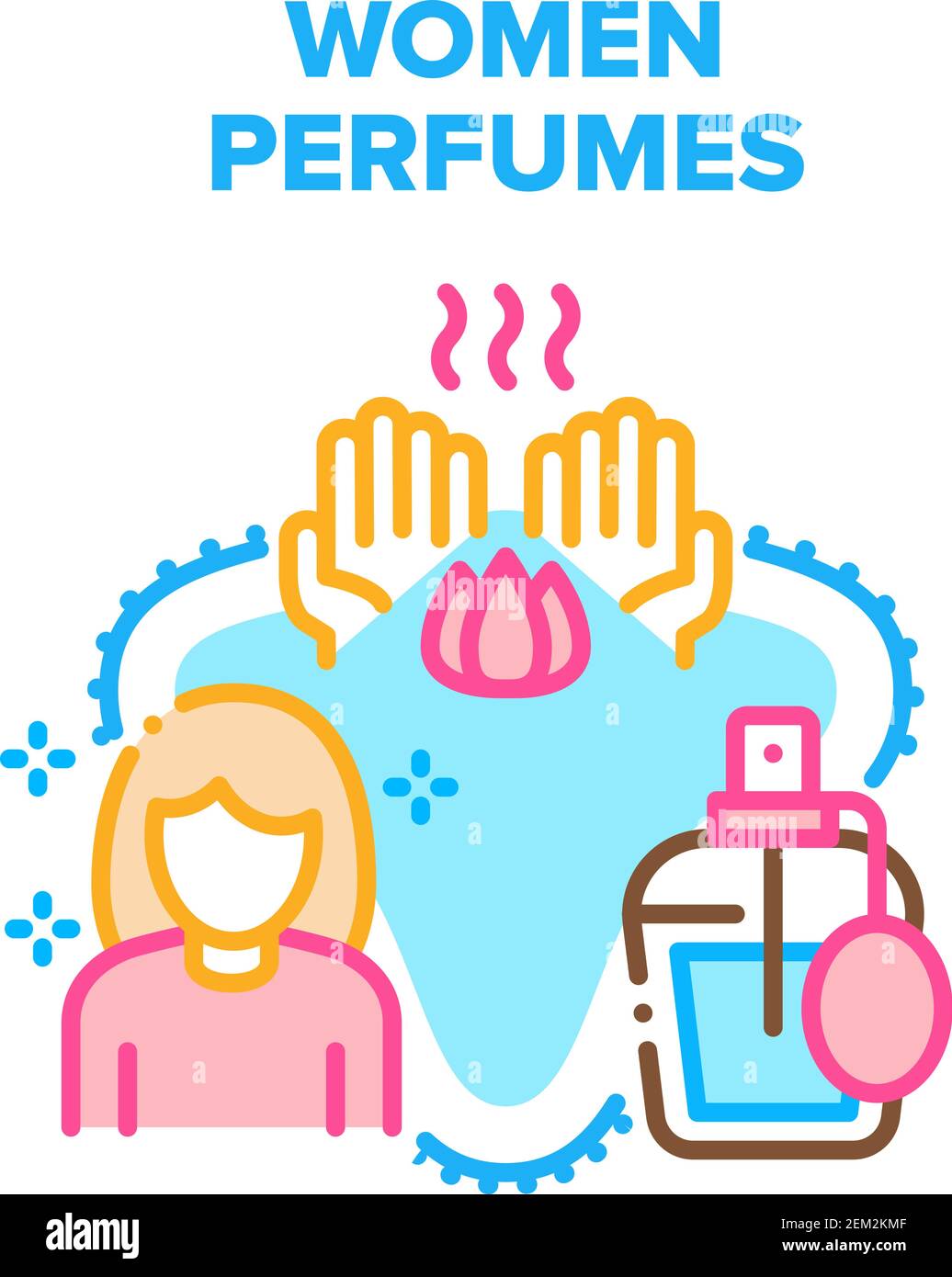 Women Perfumes Vector Concept Color Illustration Stock Vector Image ...