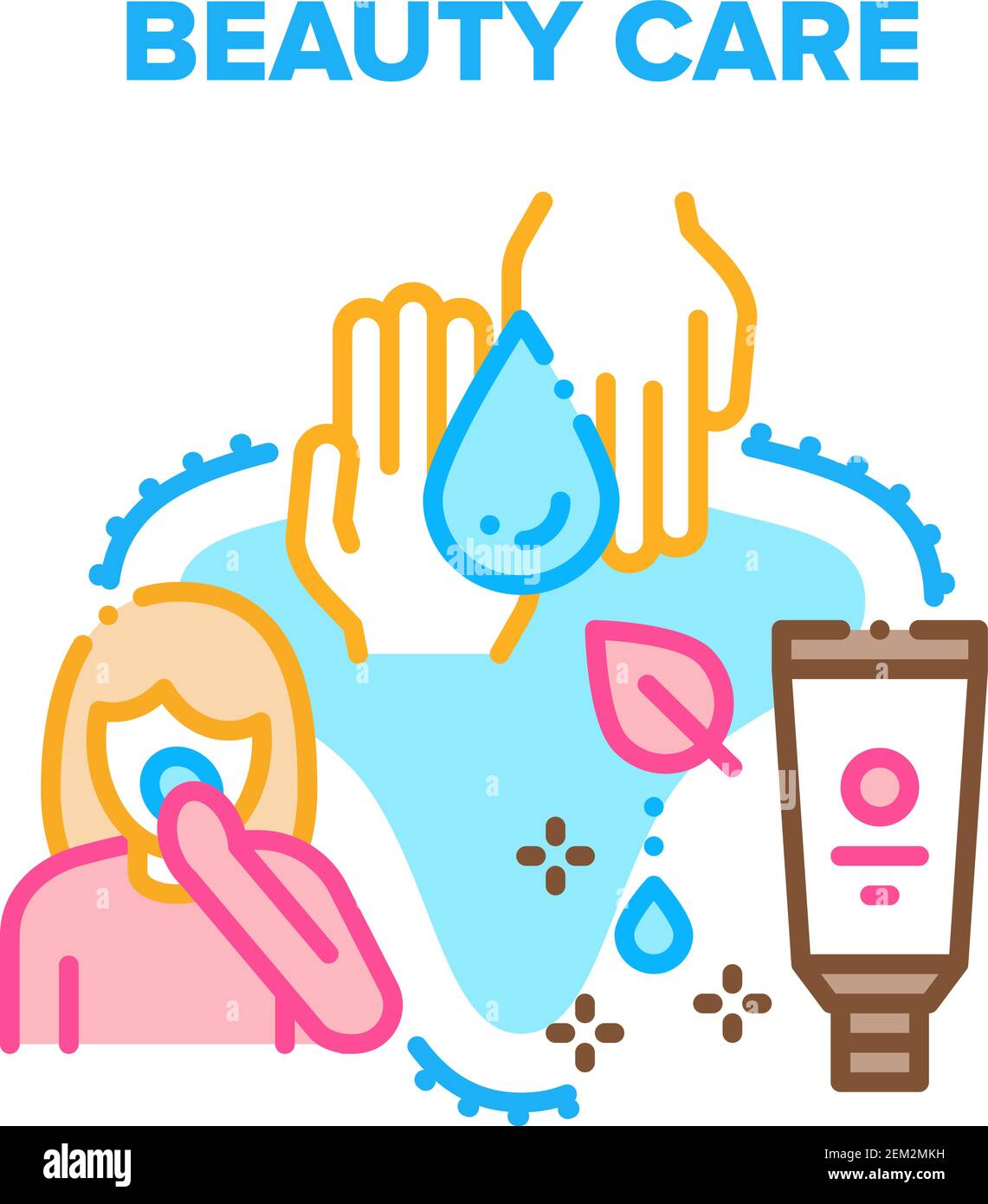 Beauty Care Vector Concept Color Illustration Stock Vector Image & Art ...