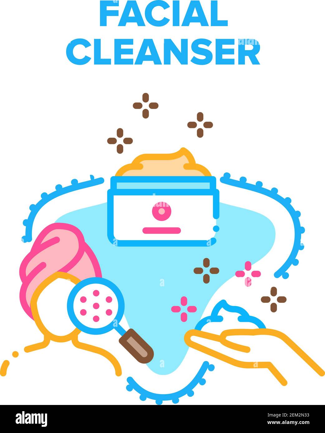 Facial Cleanser Vector Concept Color Illustration Stock Vector Image ...