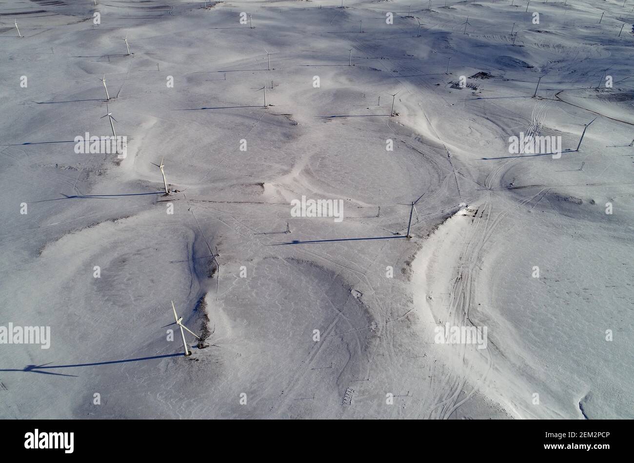 The fascinating scenery of Chahar Volcano Group covered in snow, which ...