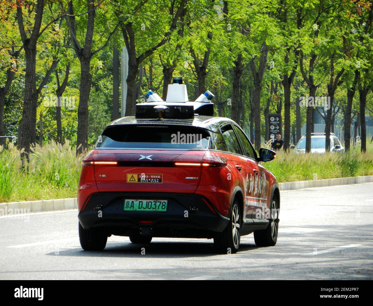 Baidu's Apollo self-driving car, which is highly recognizable and ...