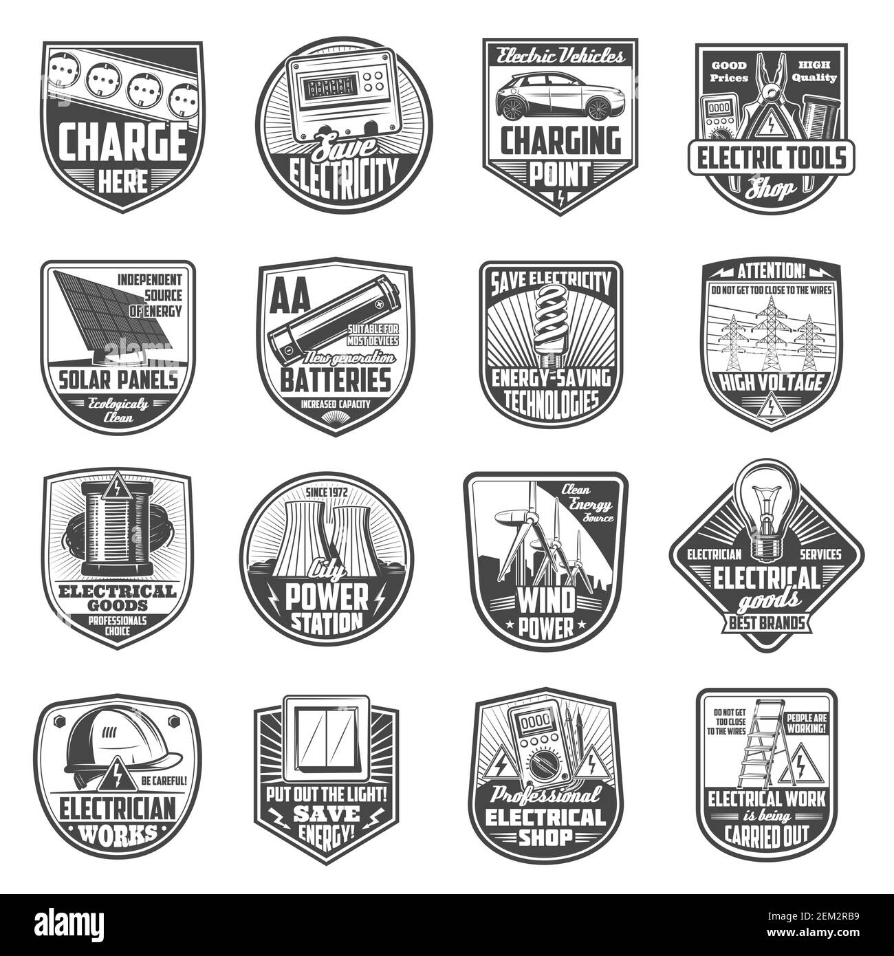 Charging electric car repair Black and White Stock Photos & Images - Alamy