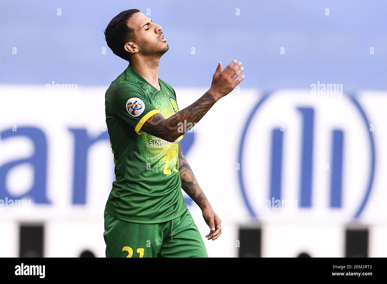 Spanish football player Jonathan Viera of Beijing Sinobo Guoan F.C ...