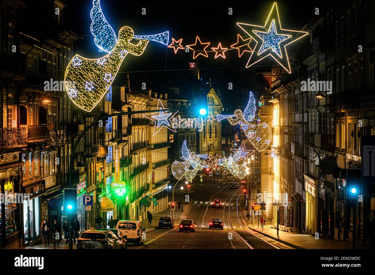 Porto, 11/30/2020 - Christmas illuminations: Christmas lights in ...