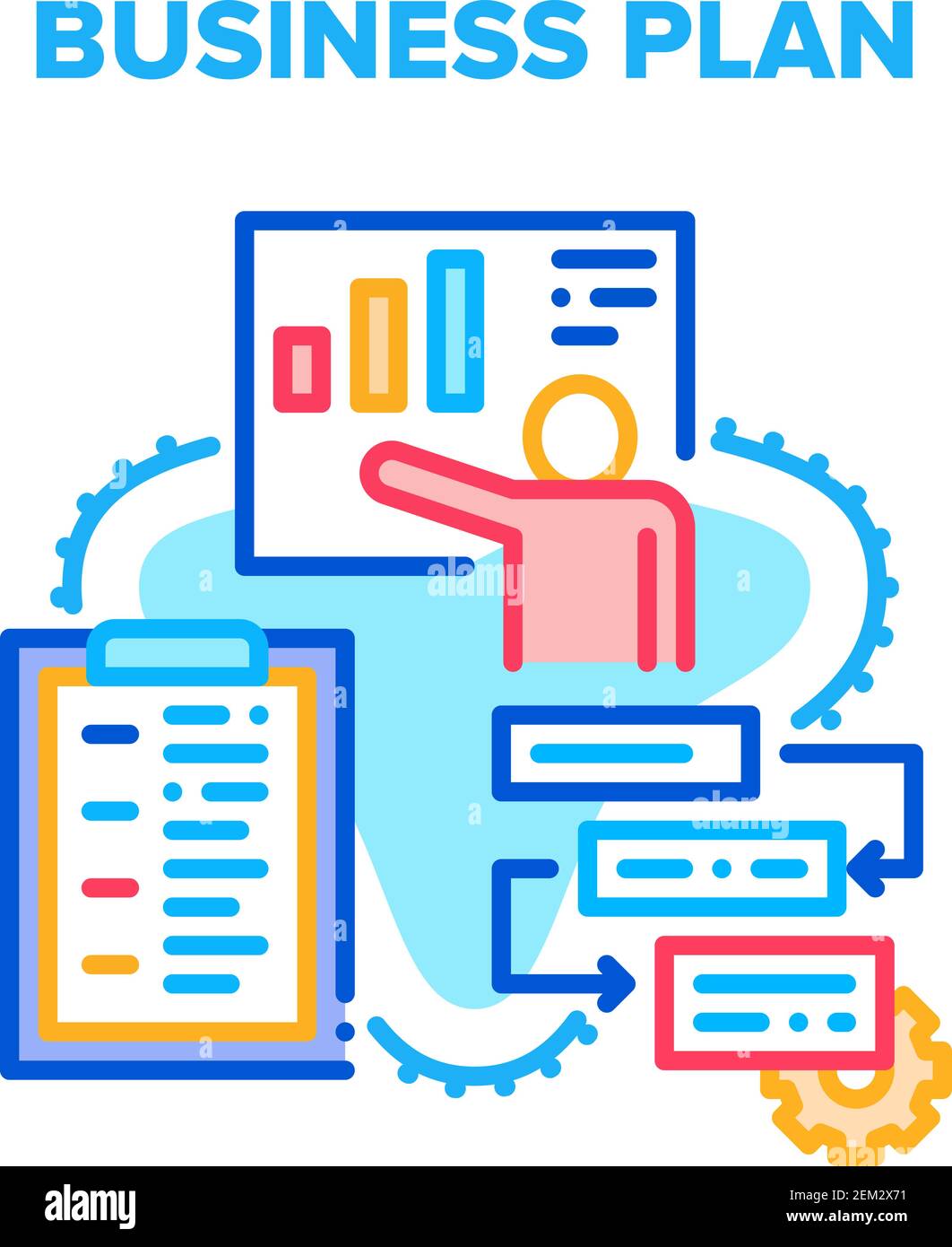 Business Plan Vector Concept Color Illustration Stock Vector Image ...